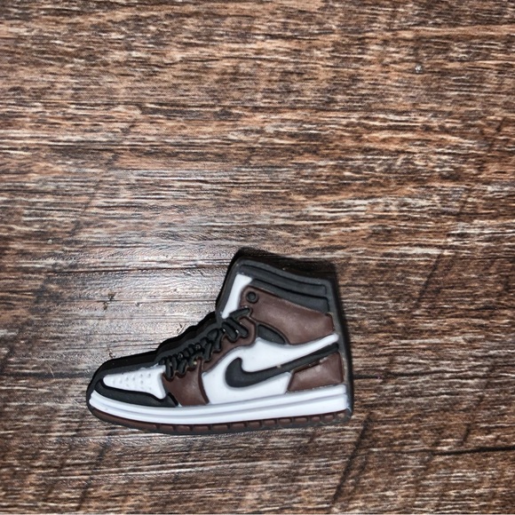 CROCS | Accessories | Air Jordan Brownwhiteblack Croc Jibbitz New ...